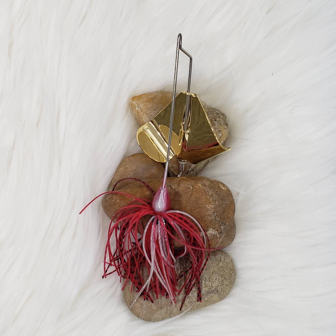 Custom Red Bait Fish Buzz Bait Available in 1/4 Oz and 3/8 - Etsy