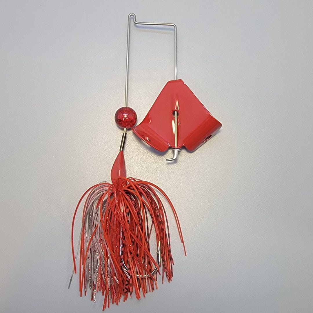 Red Baitfish Ball Blaster Buzzbait. Hand (wire Tied) Silicone Skirt ...