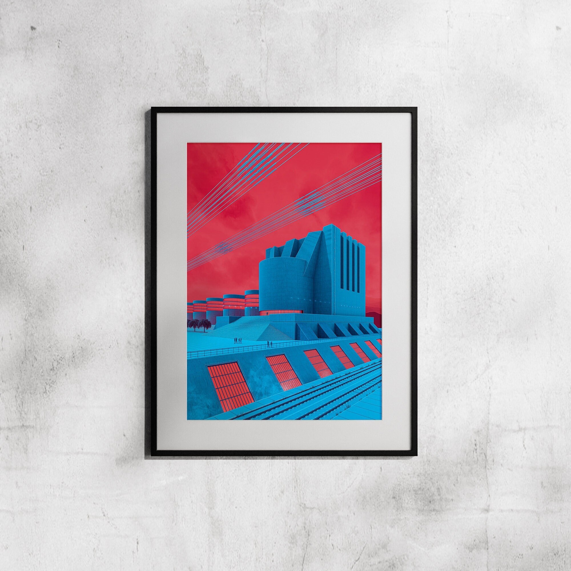 Retro Futuristic "study for a Building 1913" Sci-fi Brutalist ...