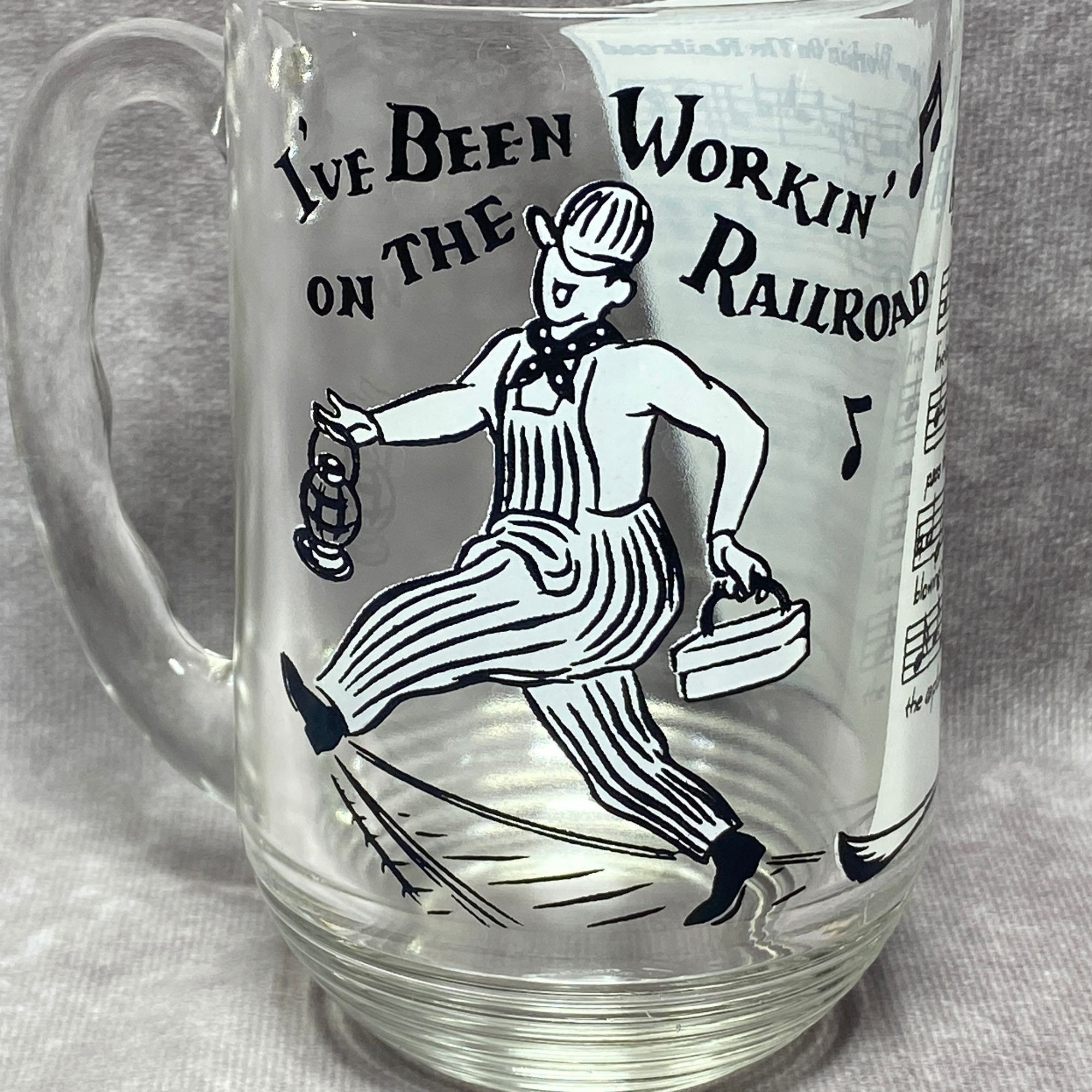 Hazel Atlas Big Top PB Glass "i've Been Workin on the Railroad" Song ...