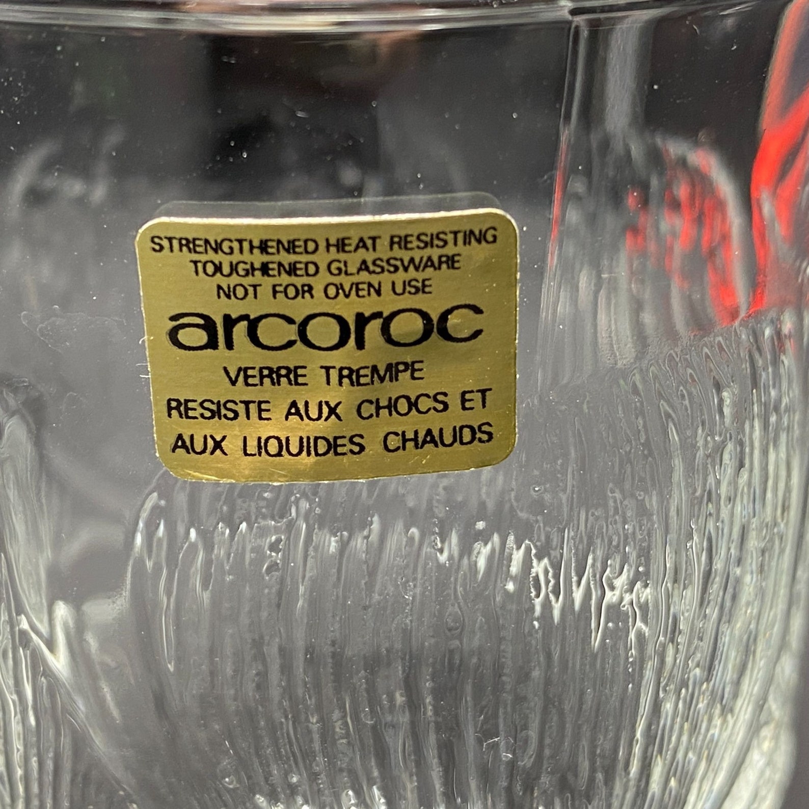 Vintage Arcoroc Set of 6 Heat Resistant Glassware - 7 Oz Textured ...