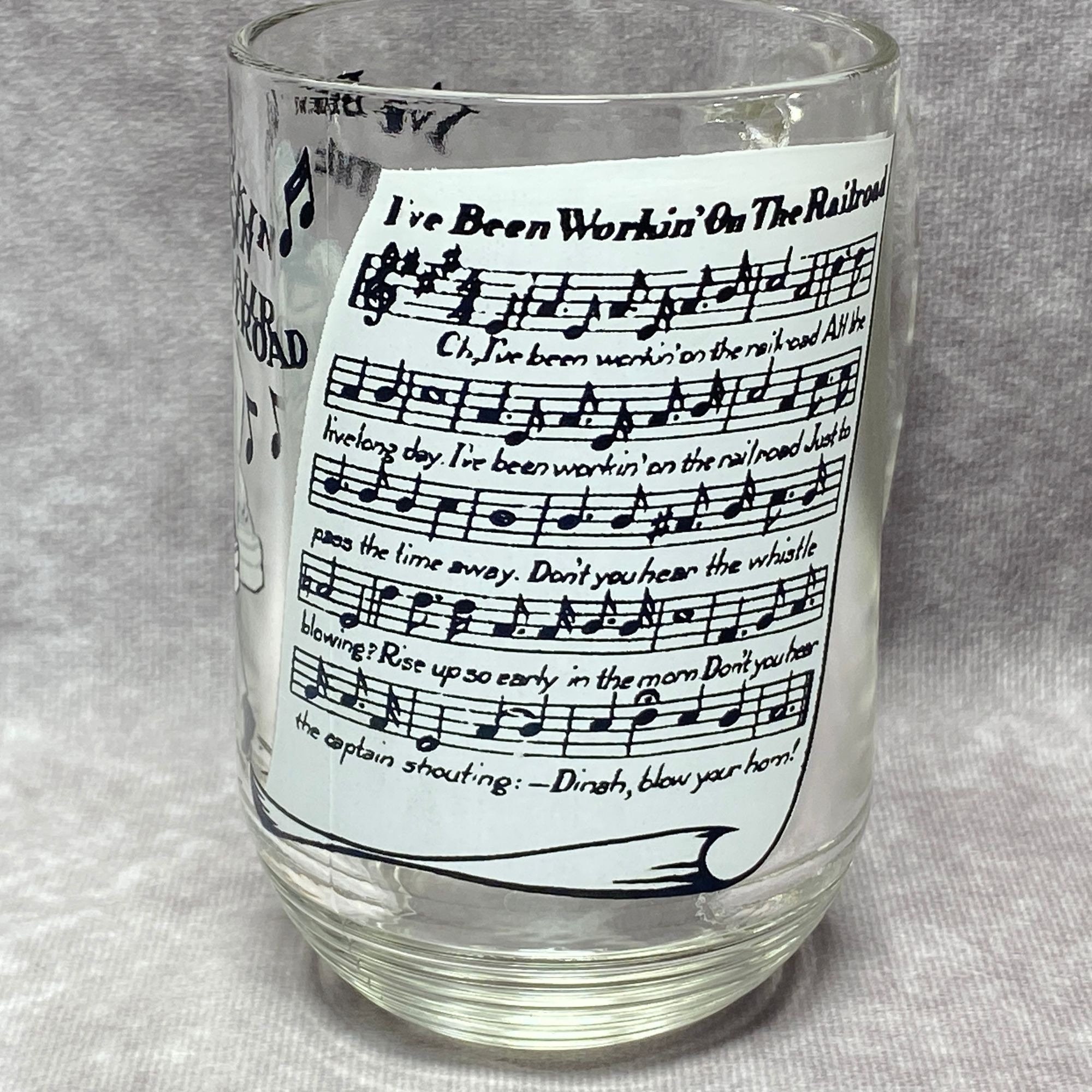 Hazel Atlas Big Top PB Glass "i've Been Workin on the Railroad" Song ...