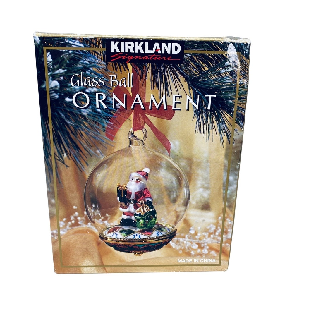 Kirkland Santa Claus Glass Ball Christmas Ornament - Etsy
