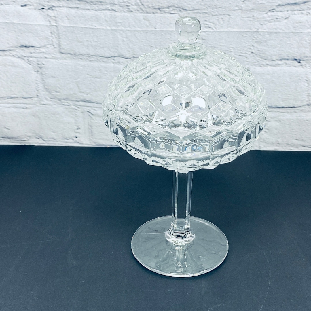 Fostoria American Clear Compote With Lid Candy Nuts Dish - Etsy