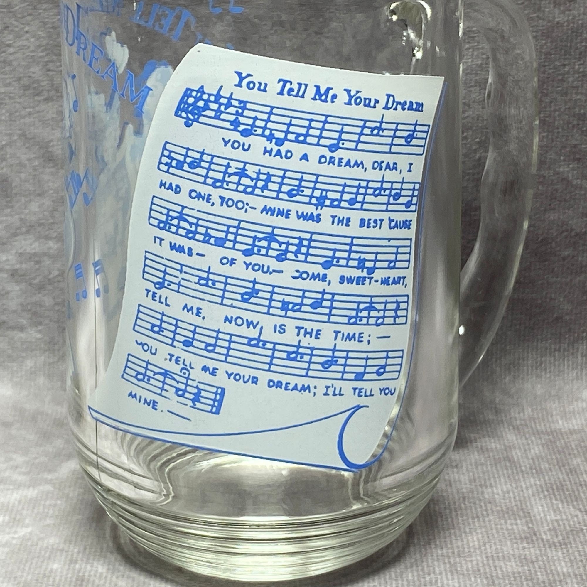 Hazel Atlas Big Top Peanut Butter Glass "you Tell Me Your Dream" Song ...