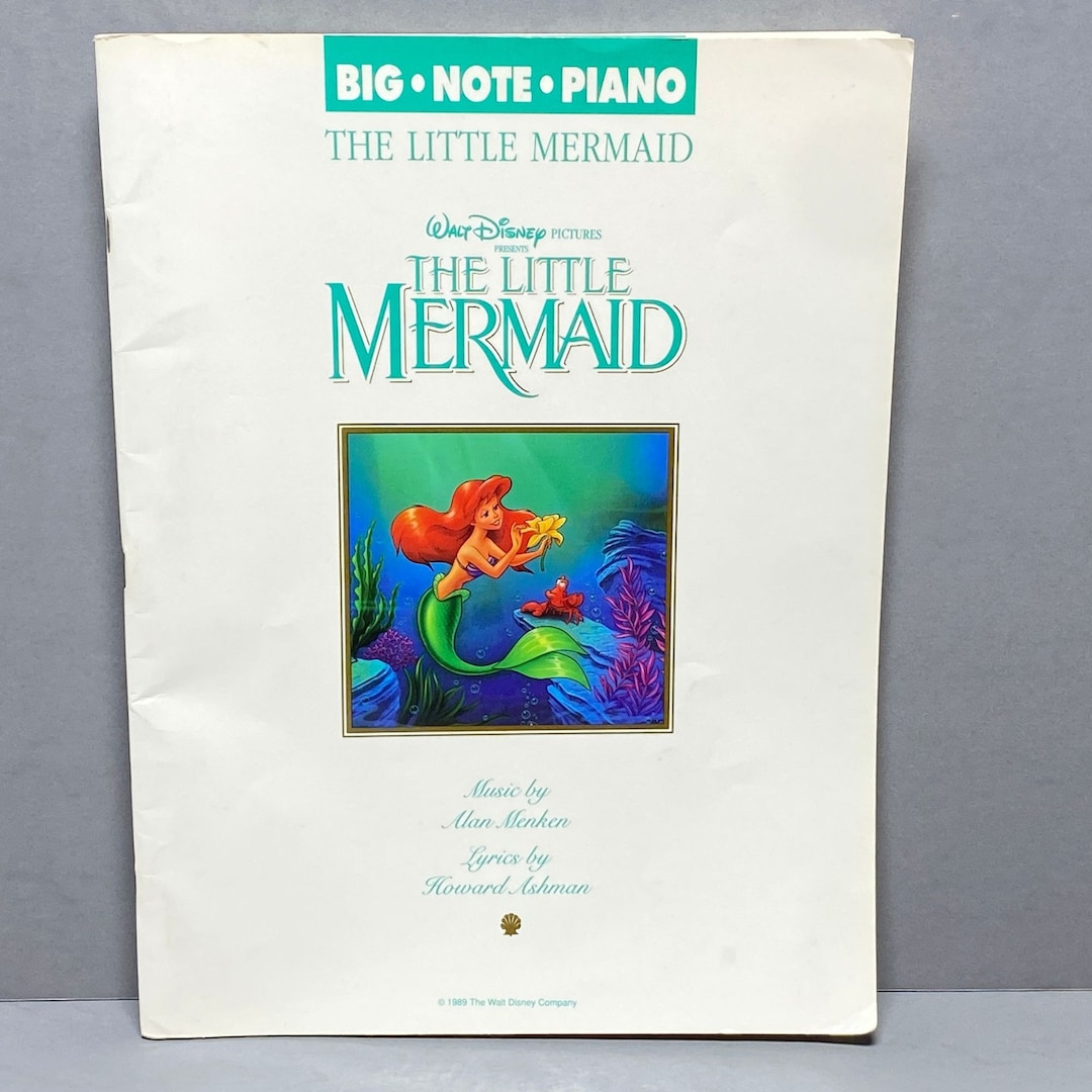 The Little Mermaid : Big Note Piano (1991, Trade Paperback) - Etsy