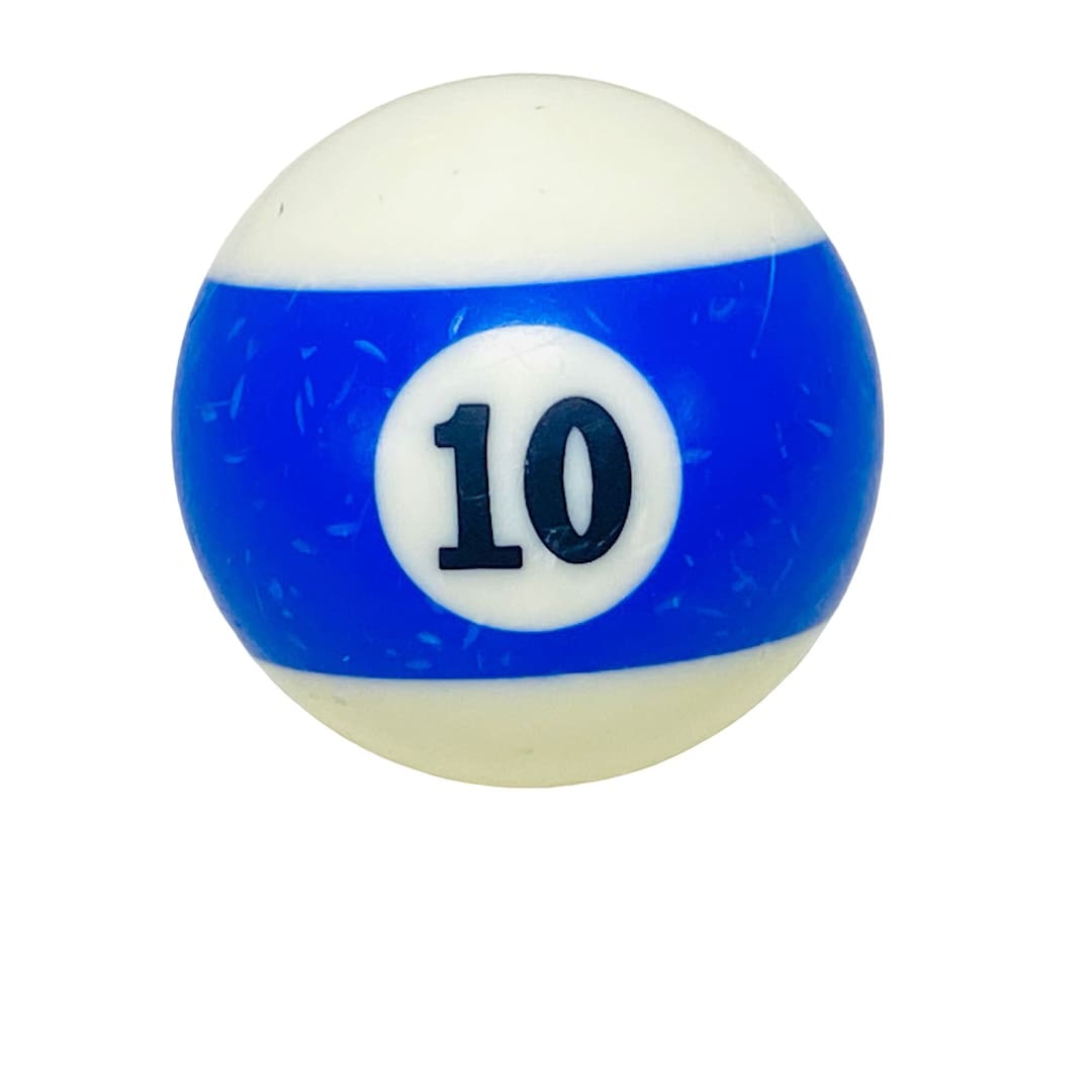 Vintage Replacement Billiard Pool Stripe Blue Number 10 Ball 2.25 ...
