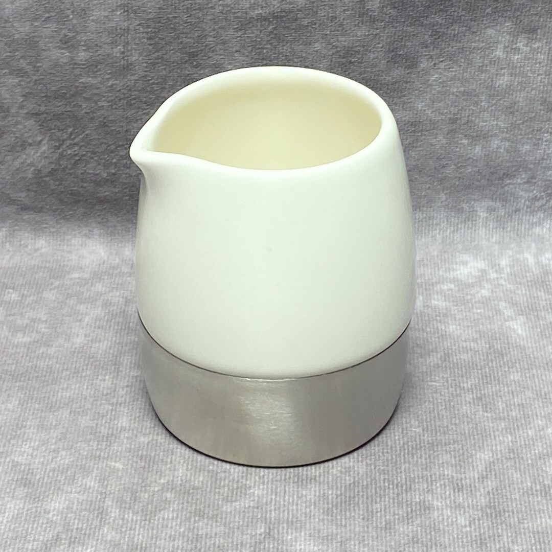 Starbucks Coffee 2005 Creamer Pitcher White & Stainless Steel - Etsy