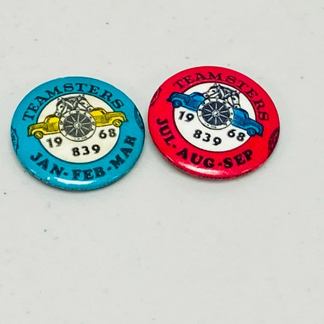 Vintage 2 Teamsters Local 839 Collectible Pins 1968 - Etsy