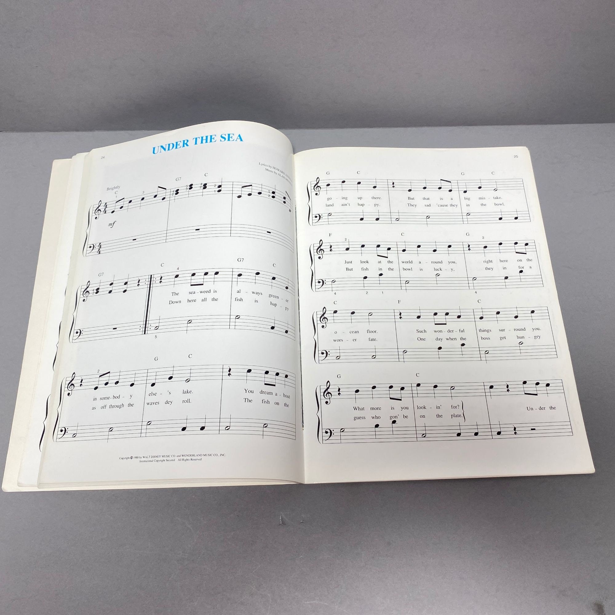 The Little Mermaid : Big Note Piano (1991, Trade Paperback) - Etsy