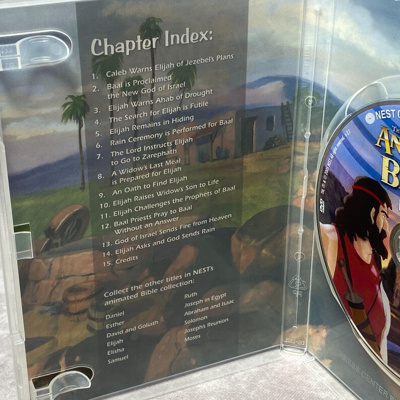 The Animated Stories From the Bible: Elijah DVD Nest 2005 - Etsy
