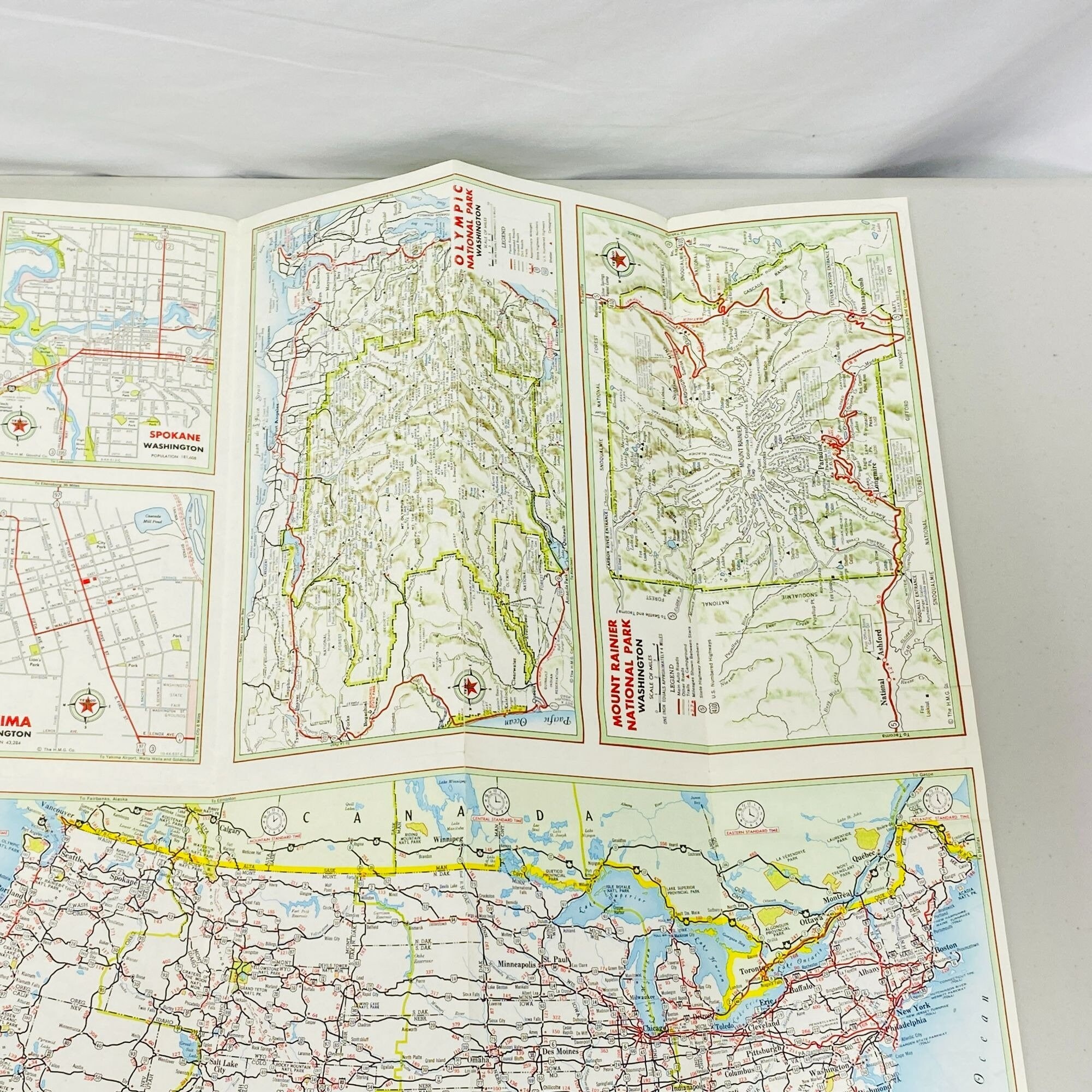 Vintage Texaco Oil Company 1963 Washington State Road Map - Etsy
