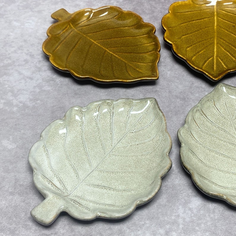 Mikasa Gourmet 6" Basics Rustic Leaves Plates Set of 6 Leaf Shape - Etsy