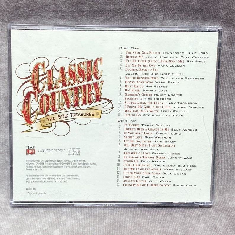 Classic Country the 50s: Treasures 2-CD Set Time Life - Etsy