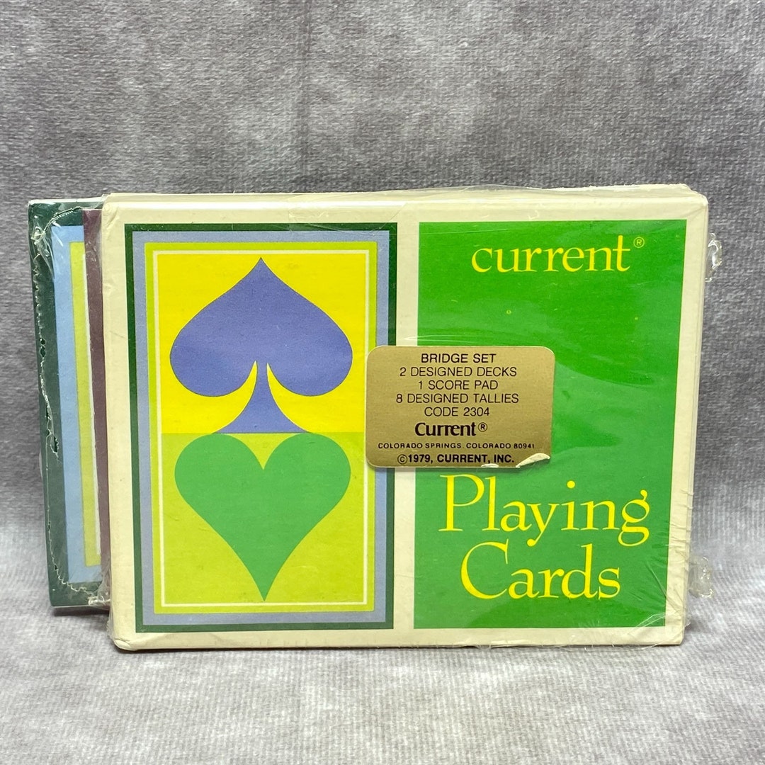 Vintage Current Bridge Set 2 Decks 1 Score Pad 8 Tallies Sealed 1979 - Etsy
