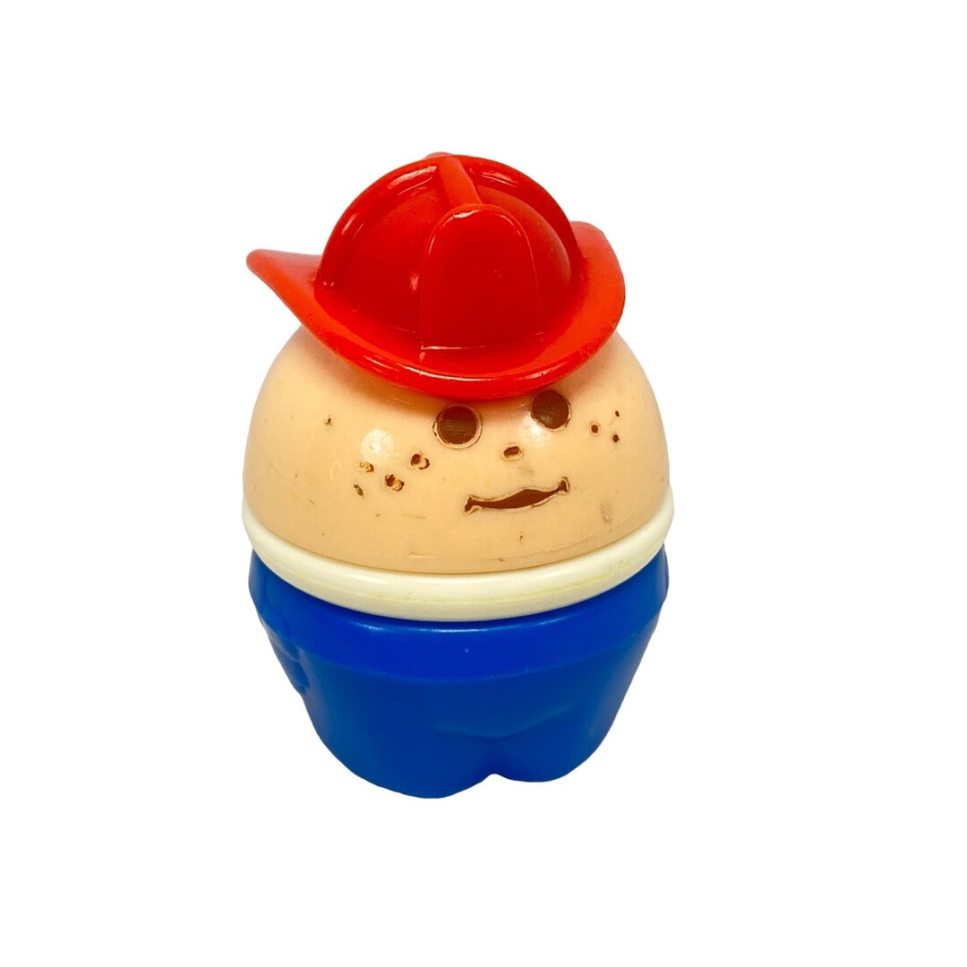 Vintage Little Tikes Toddle Tots Rare Fireman Figure Blue Pants Red Hat ...