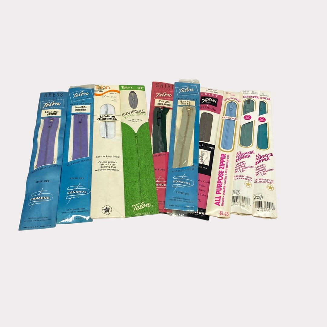 Vintage Zipper Lot of 10 Talon J&P Coats Various Colors and Sizes - Etsy