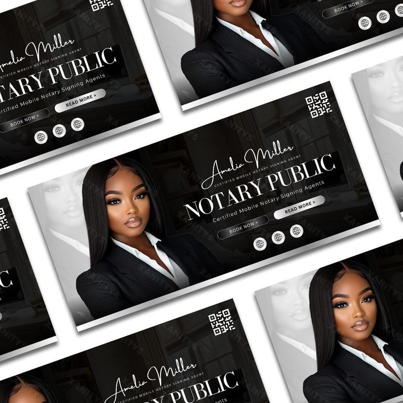 Notary Website, Notary Public Website Template, Canva Notary, Notary ...
