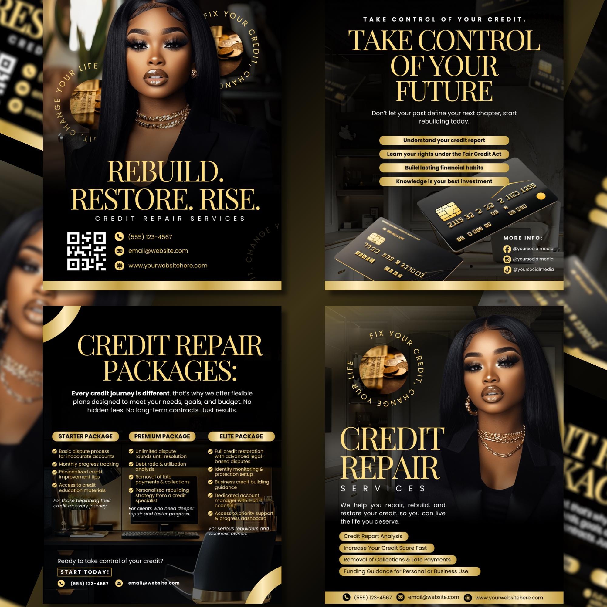 Credit Repair Flyer Template, Editable Canva Design - Etsy