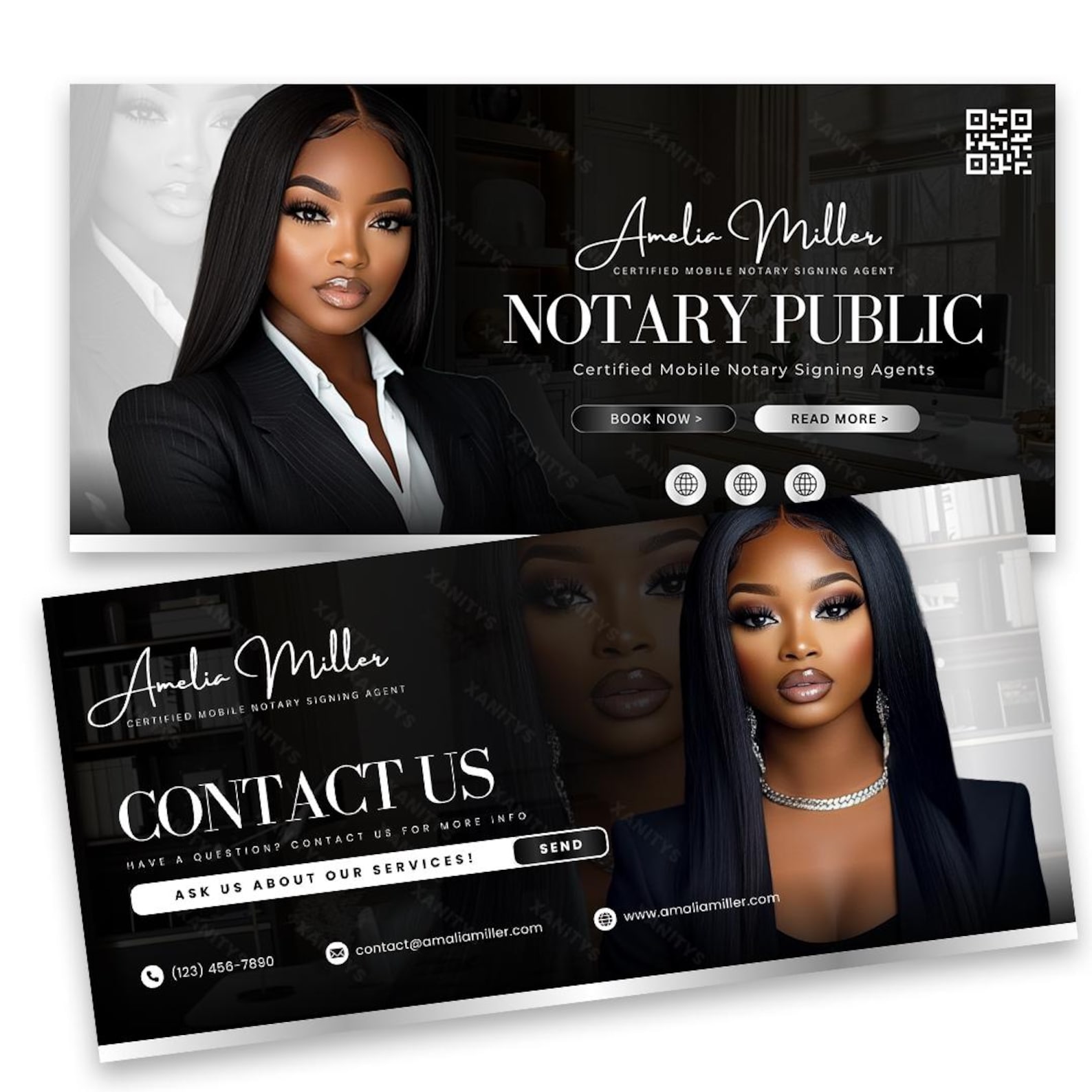 Notary Website, Notary Public Website Template, Canva Notary, Notary ...