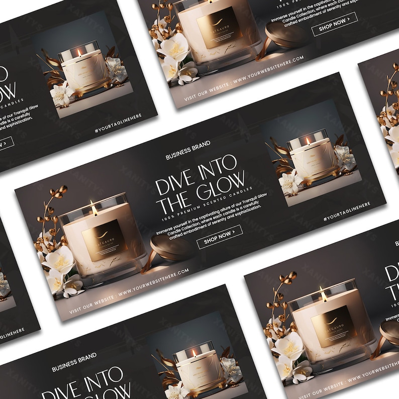 Candle Website Design, Soy Wax Candle Website Design, Premade Website ...