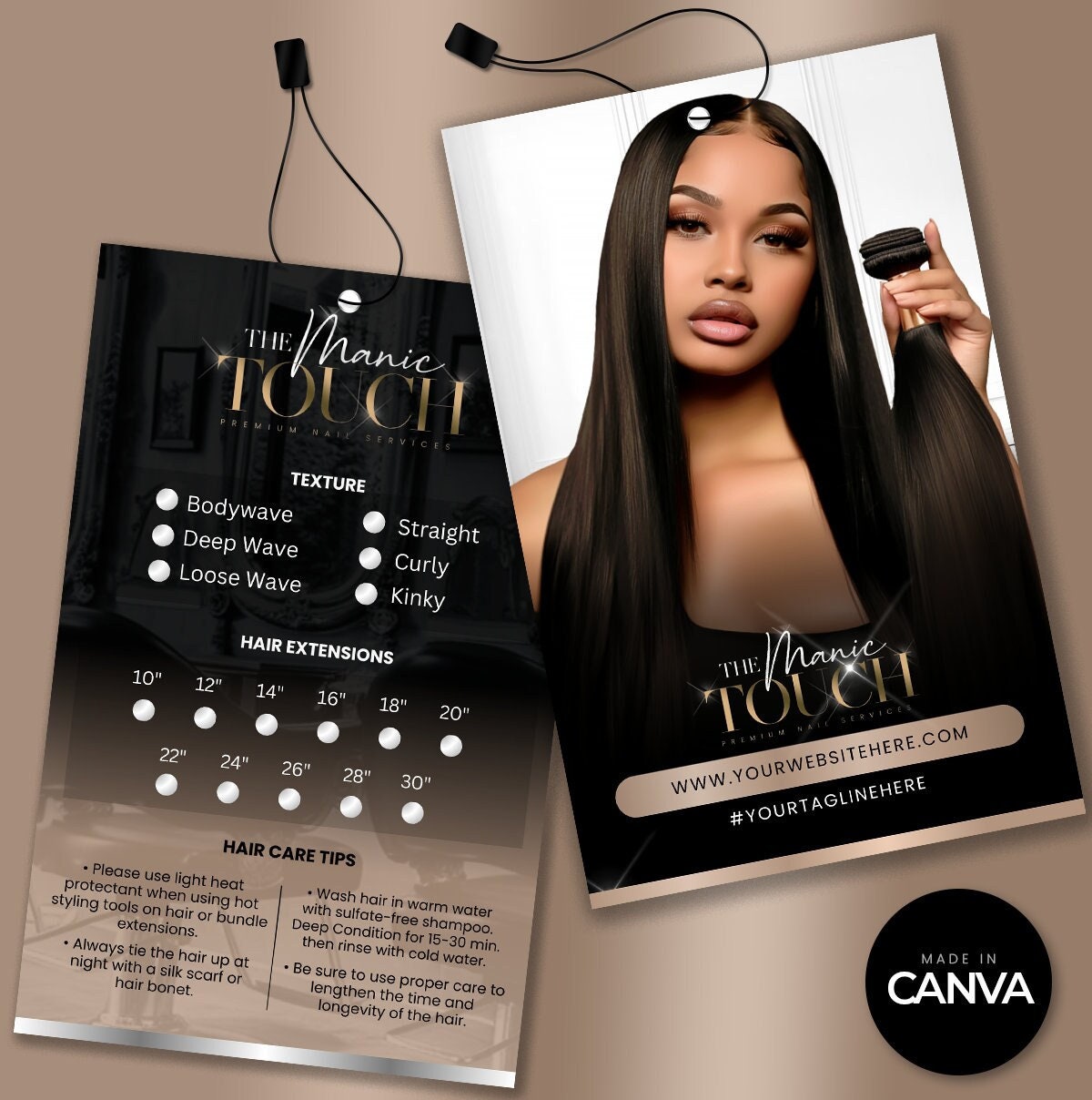 Hair Hang Tag Design, Hair Extensions Hang Tag Design, Hair Bundle Tag ...