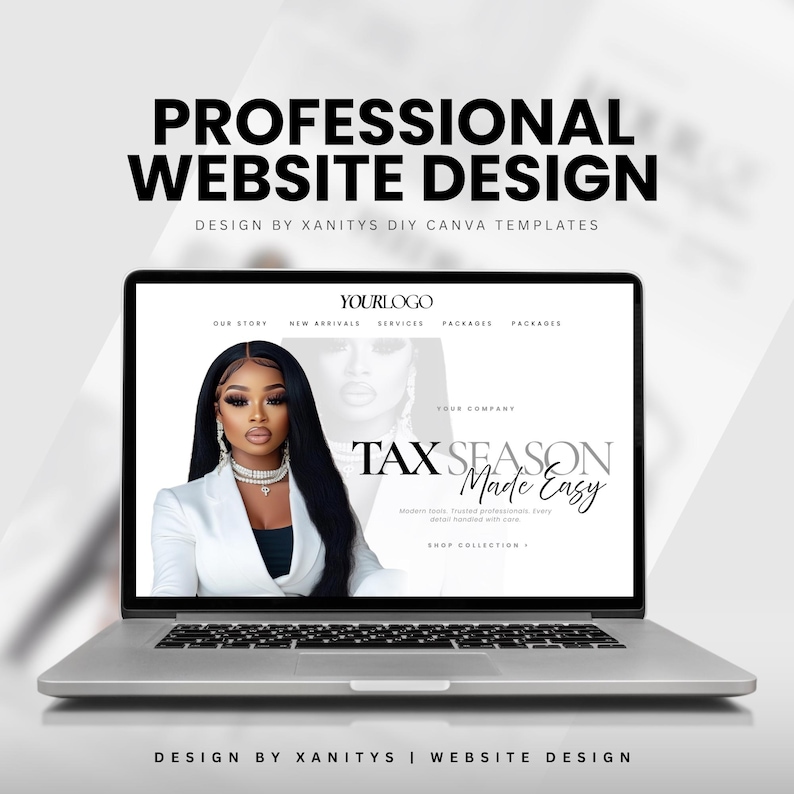 Tax Website Template, Tax Canva Site, Tax Season Website, Tax ...