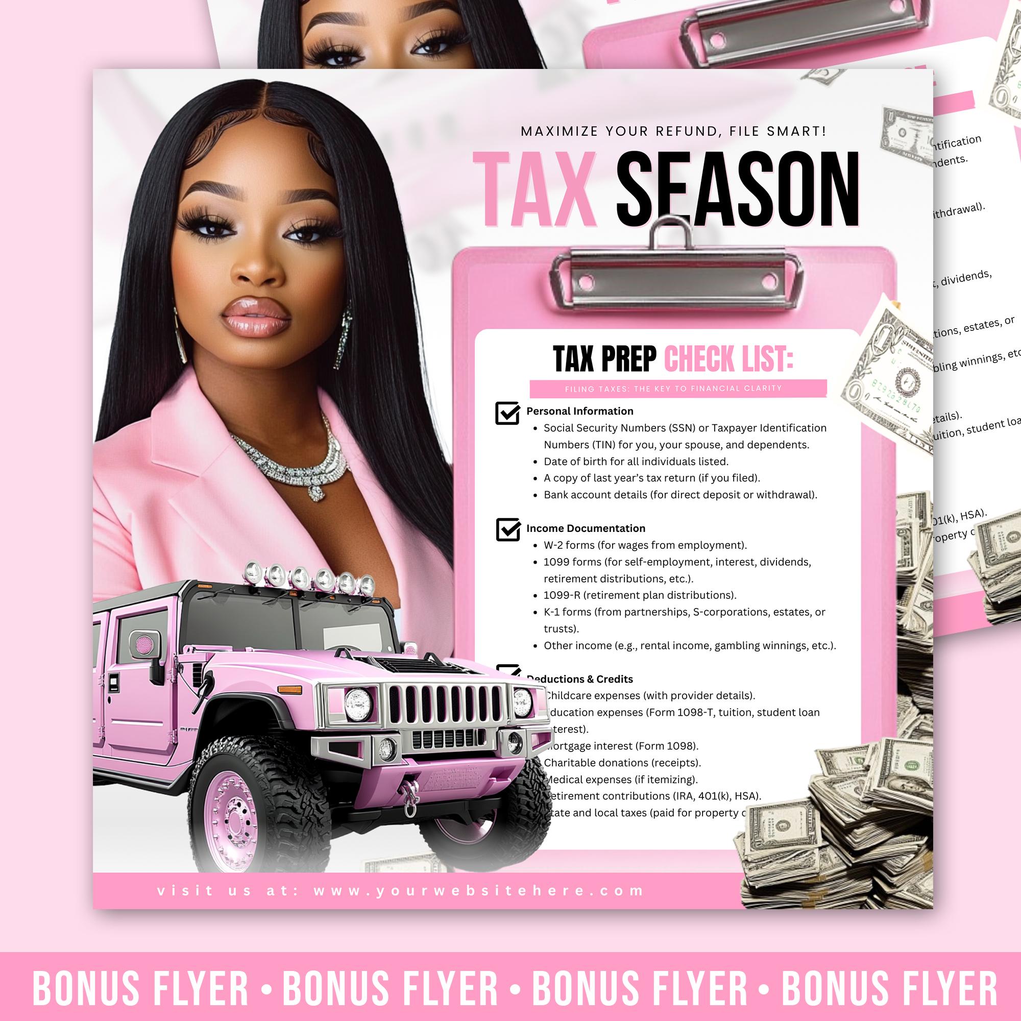Tax Flyer, Tax Preparation Flyer, Tax Season Flyers, Accounting Flyer ...