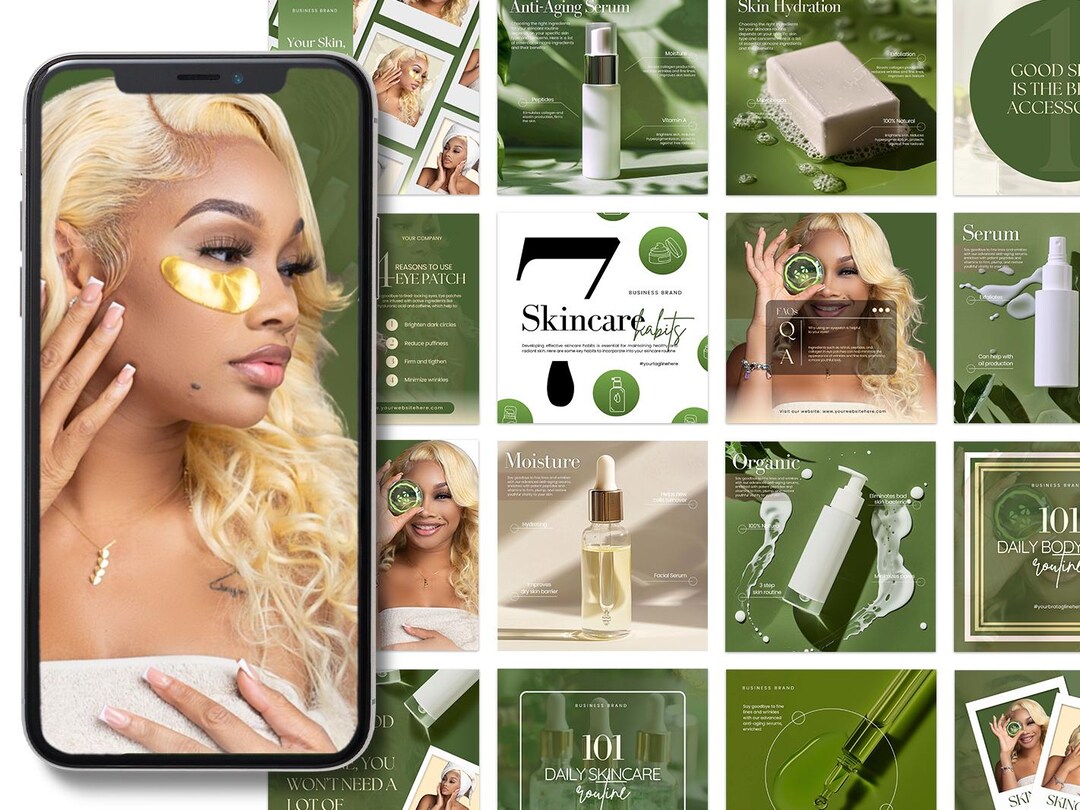 Skincare Templates, Skincare Instagram Templates Post, Canva Skincare ...