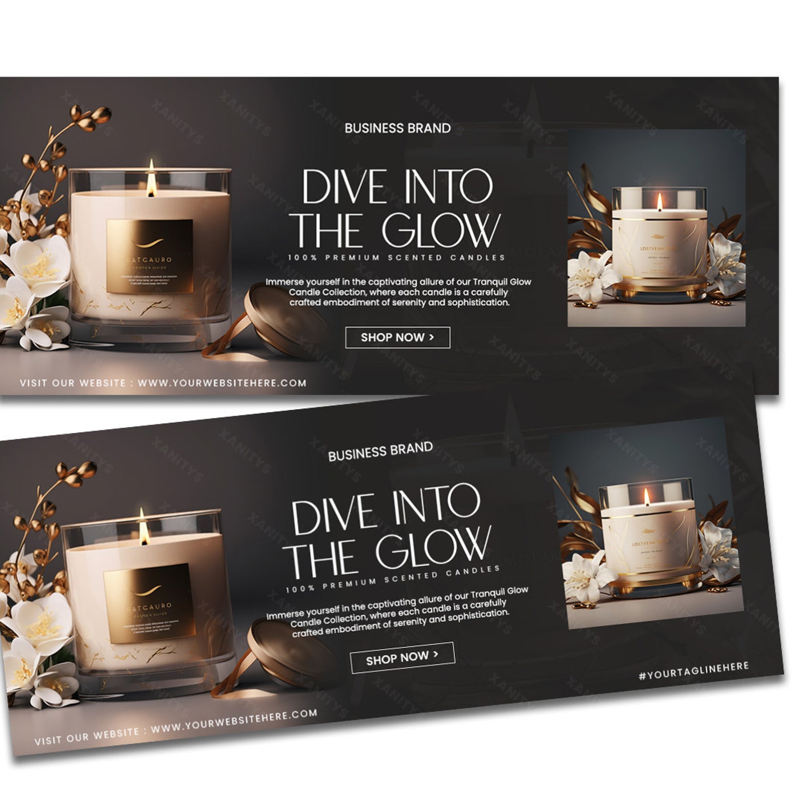 Candle Website Design, Soy Wax Candle Website Design, Premade Website ...