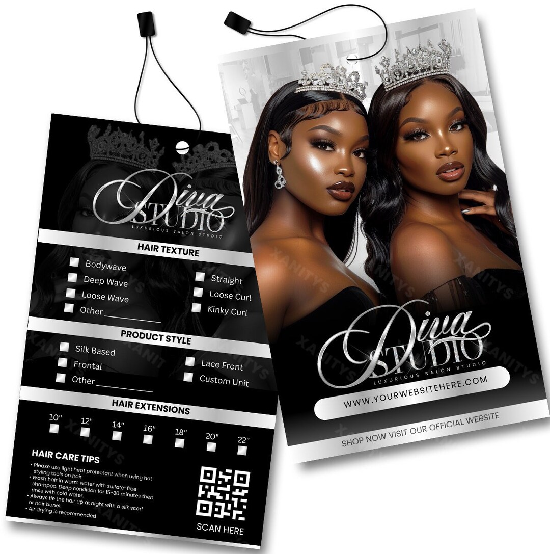 Hair Hang Tag Design, Hair Extensions Hang Tag Design, Hair Bundle Tag ...