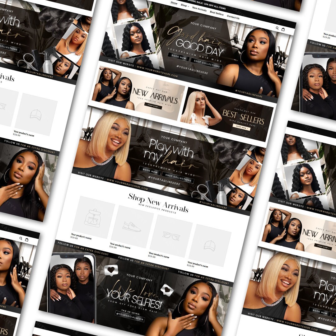 Hair Stylist Website Design Hair Dresser Website Hair - Etsy