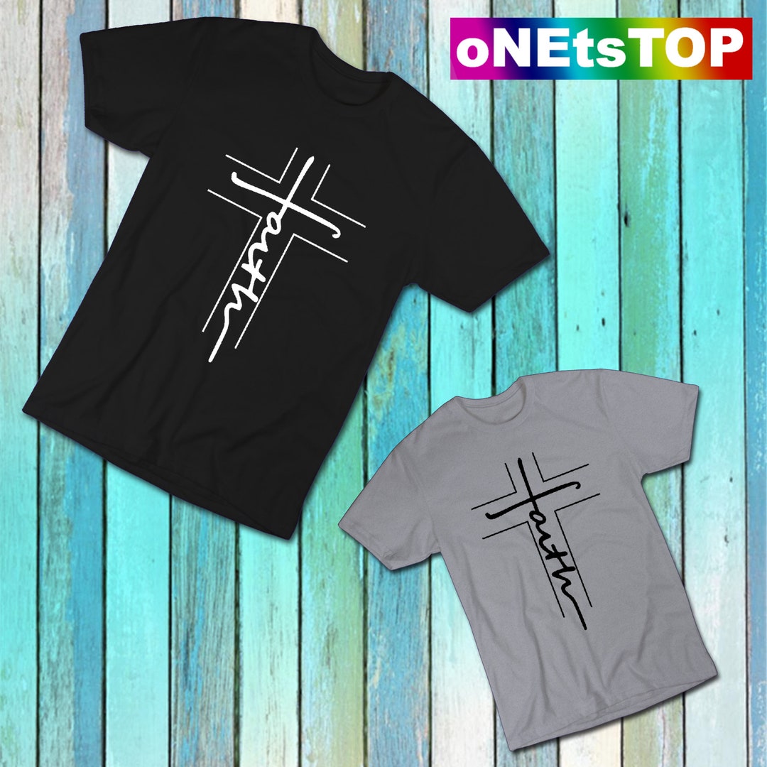 Faith Cross Graphic T-shirt | Christian Tee - Etsy