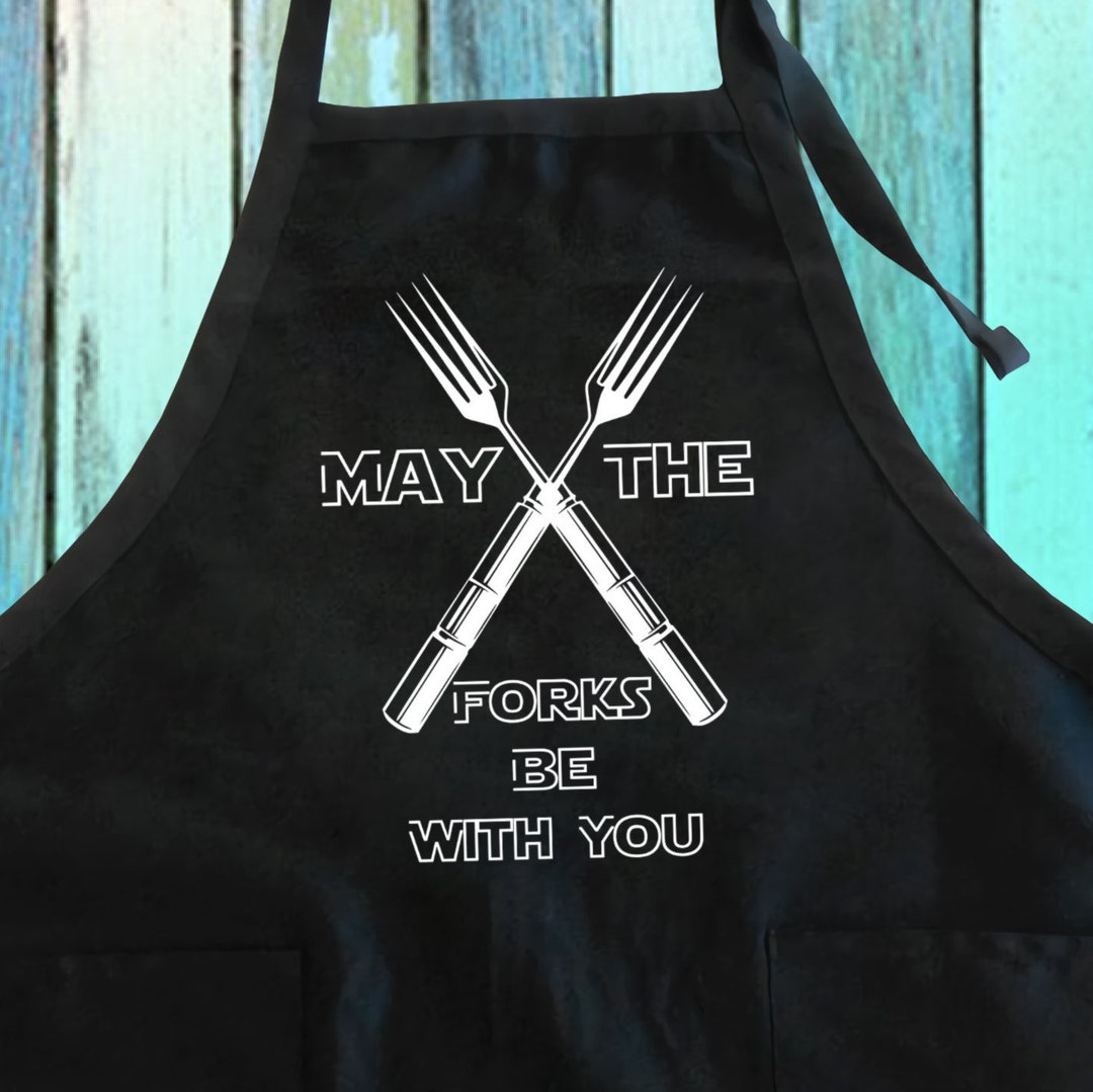 May the Forks Be With You Apron: Funny Kitchen BBQ Gift - Etsy