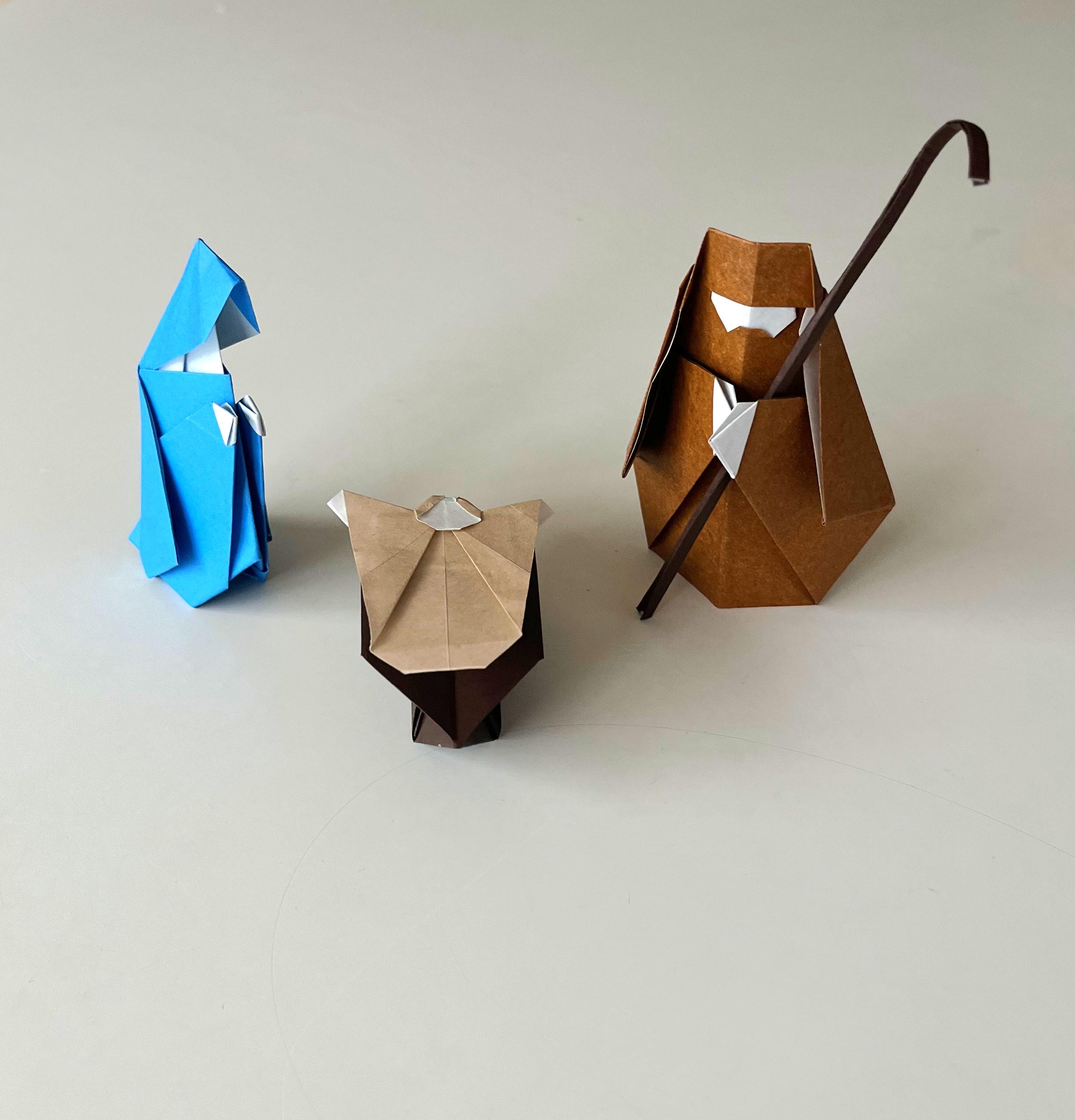 Origami Nativity, Nativity Figures for Display, Virgin Mary Joseph Baby ...