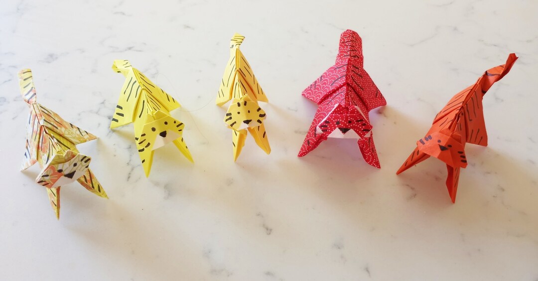 Cute Origami Tiger New Year Tiger Lunar New Year Yellow Cat Year of the ...