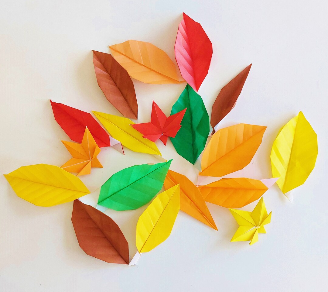 Origami Fall/autumn Leaves, Table Decor, Party Decorations, Card Making ...