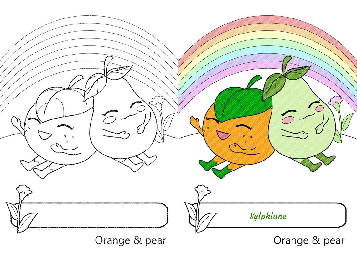 Fresh and Juicy Coloring Page, Kids Activity Sheet, Coloring Book for ...