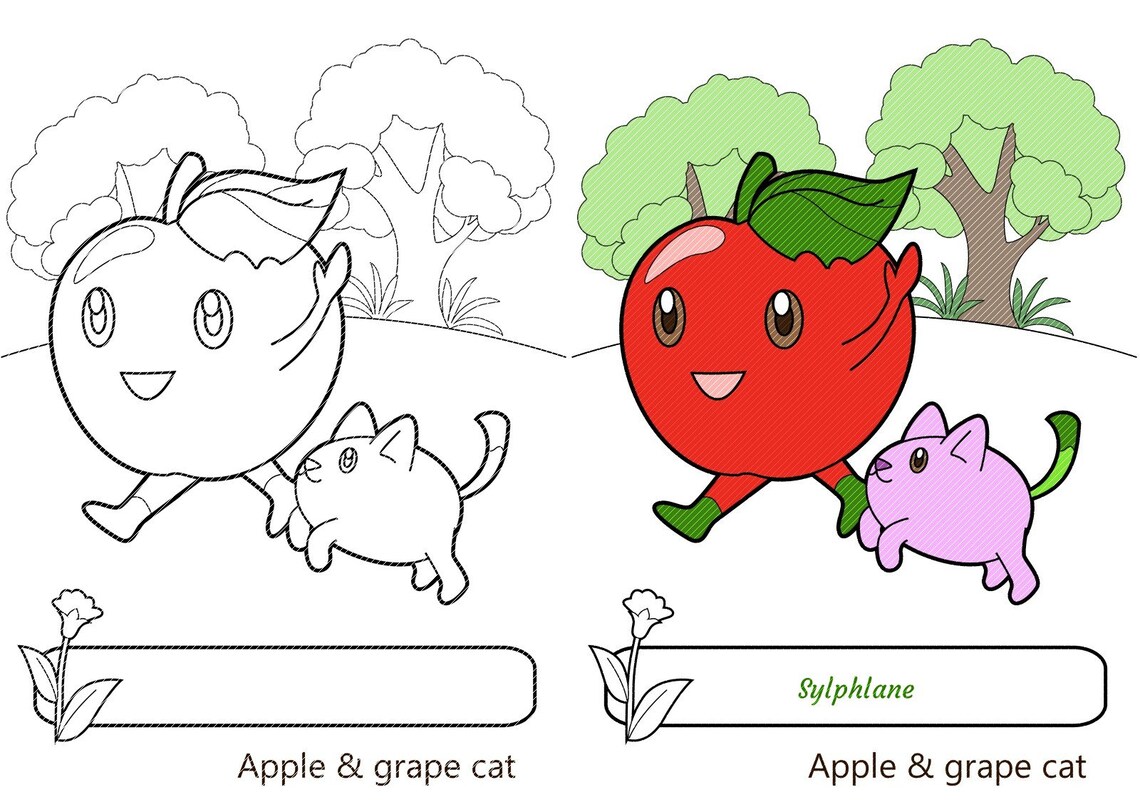 Fresh and Juicy Coloring Page, Kids Activity Sheet, Coloring Book for ...