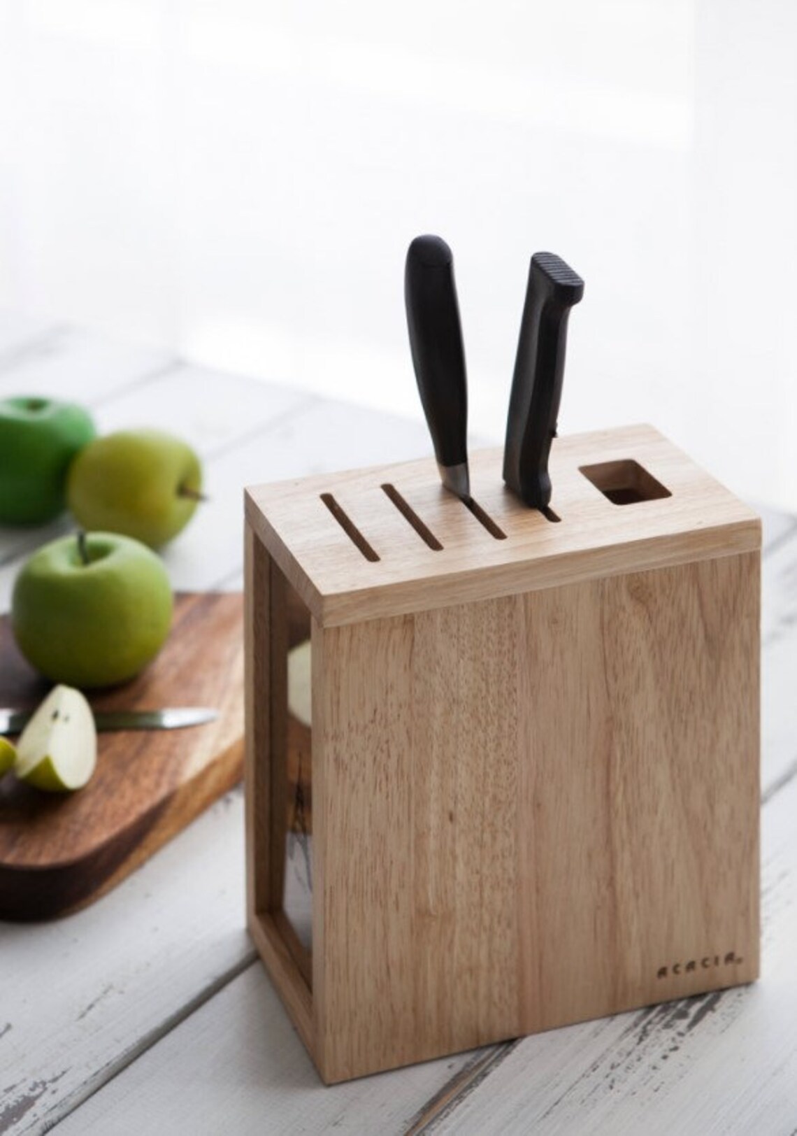 Block Knife Holder and Organizer with 5 Slots for Easy Kitchen | Etsy