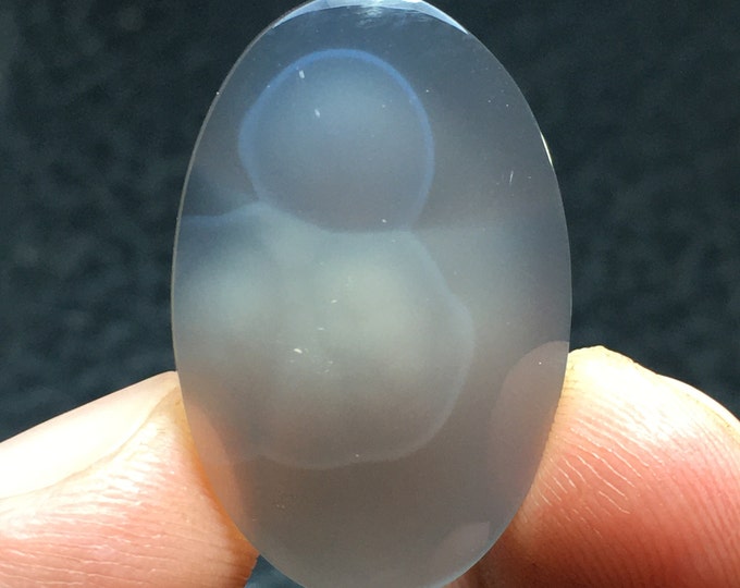 Adularescent (turtle Back) White Chalcedony Cabochon 27x18x5 Mm - Etsy