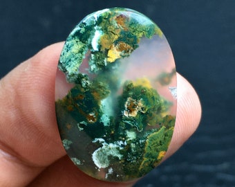 Scenic Moss Agate Cabochon - Etsy