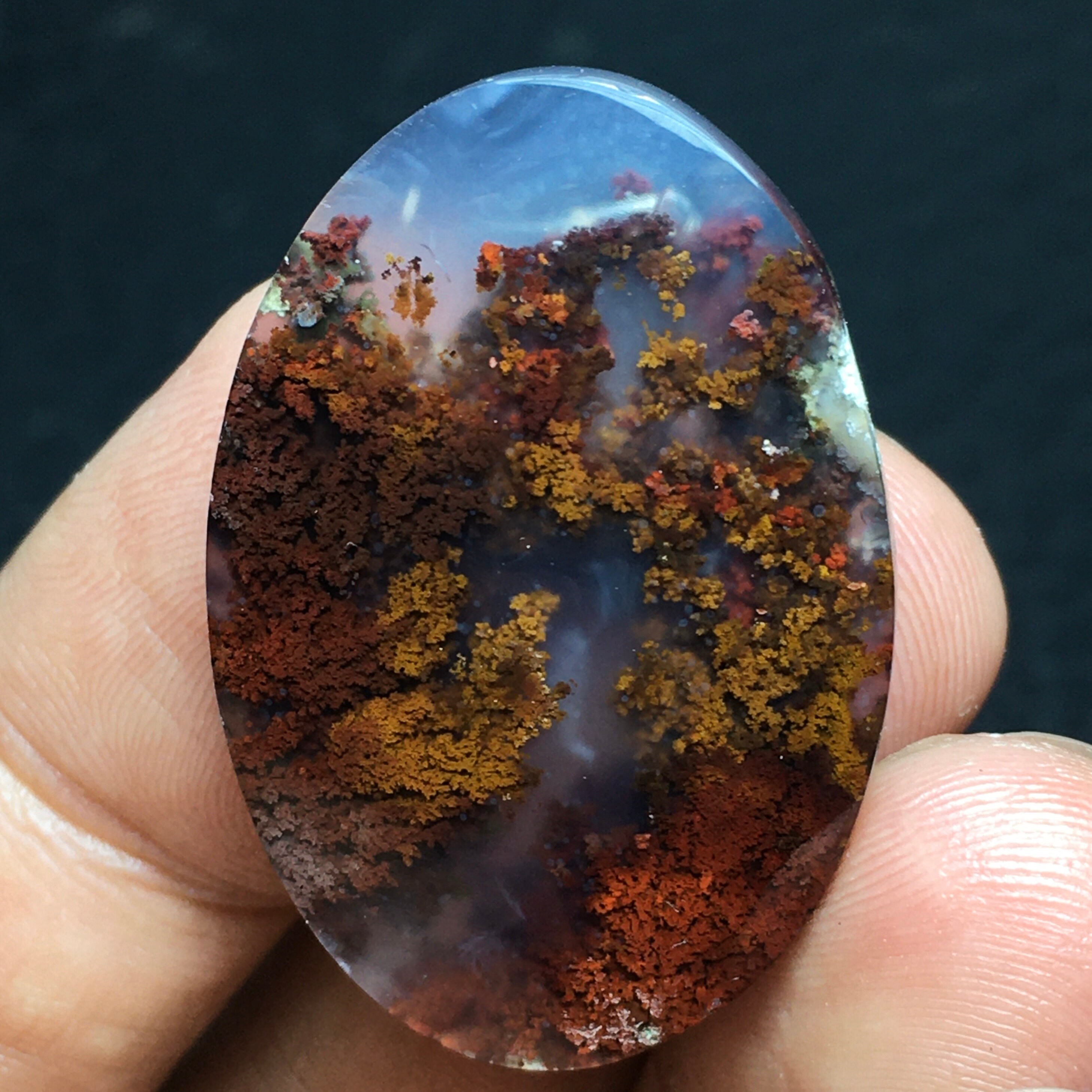 Scenic Moss Agate Cabochon Jewelry & Beauty Jewelry Making & Beading ...