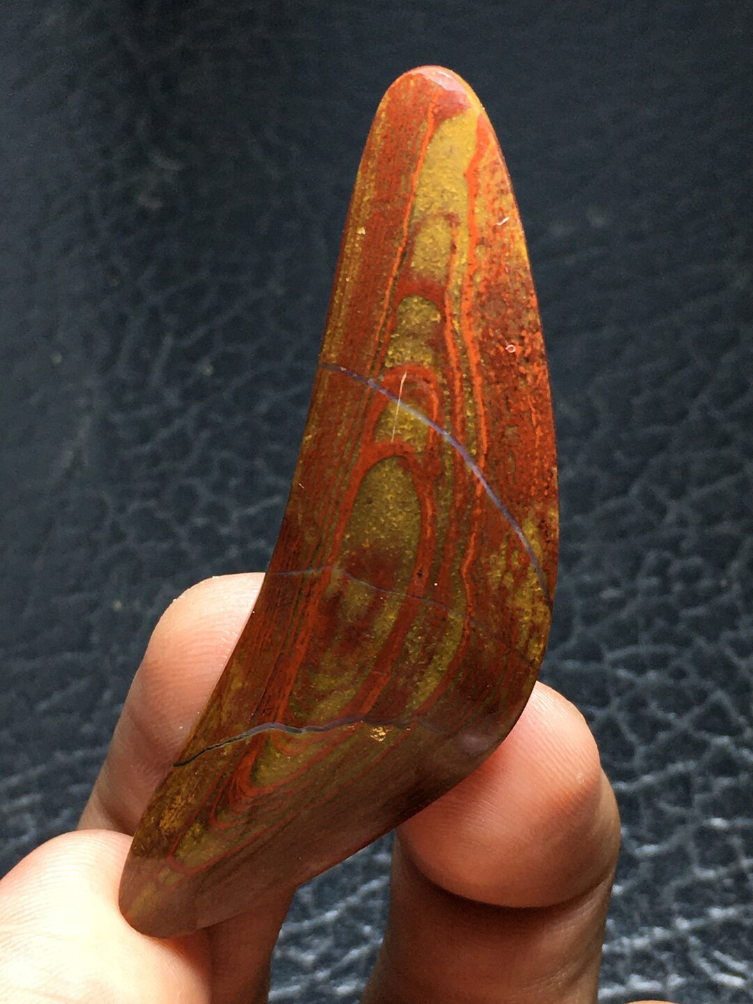 Fingerprint Jasper Boomerang Shaped Cabochon 66x20x7 Mm - Etsy