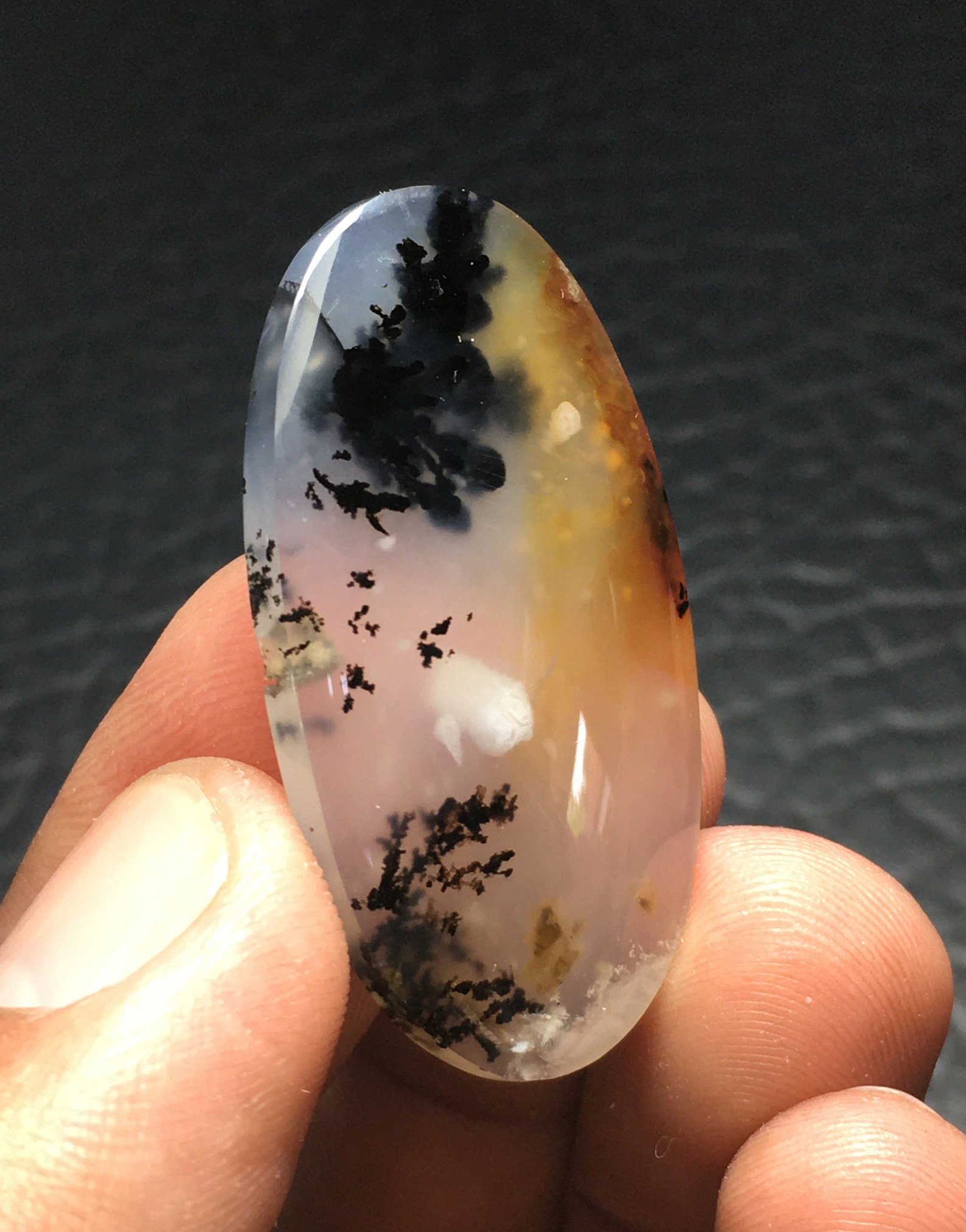 Dendritic Agate Cabochon 39 x 21 x 4 mm | Etsy