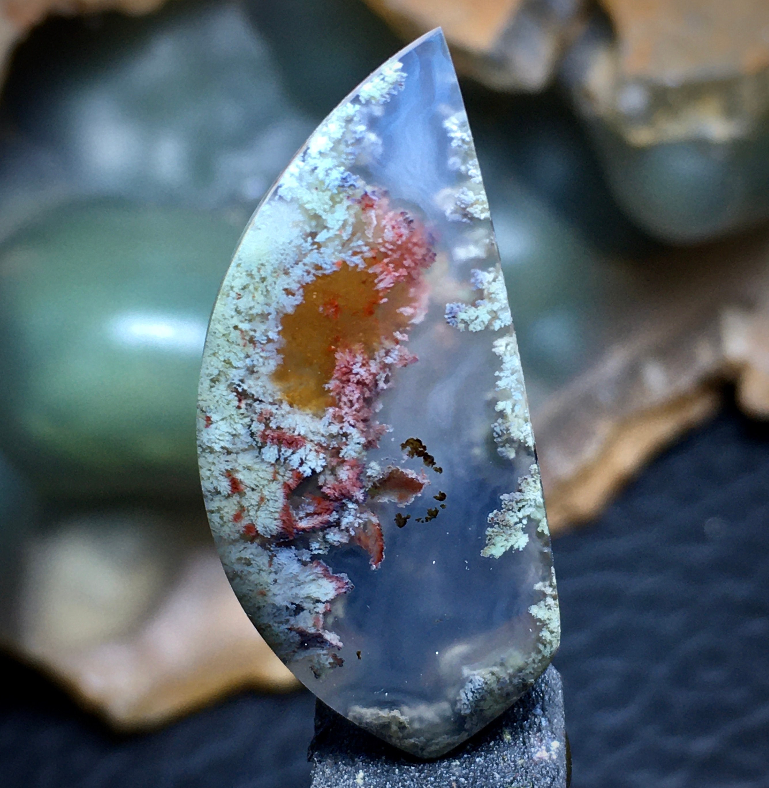 mm 51 x 22 x 4 Scenic Moss Agate Cabochon Gemstones Jewelry & Beauty ...