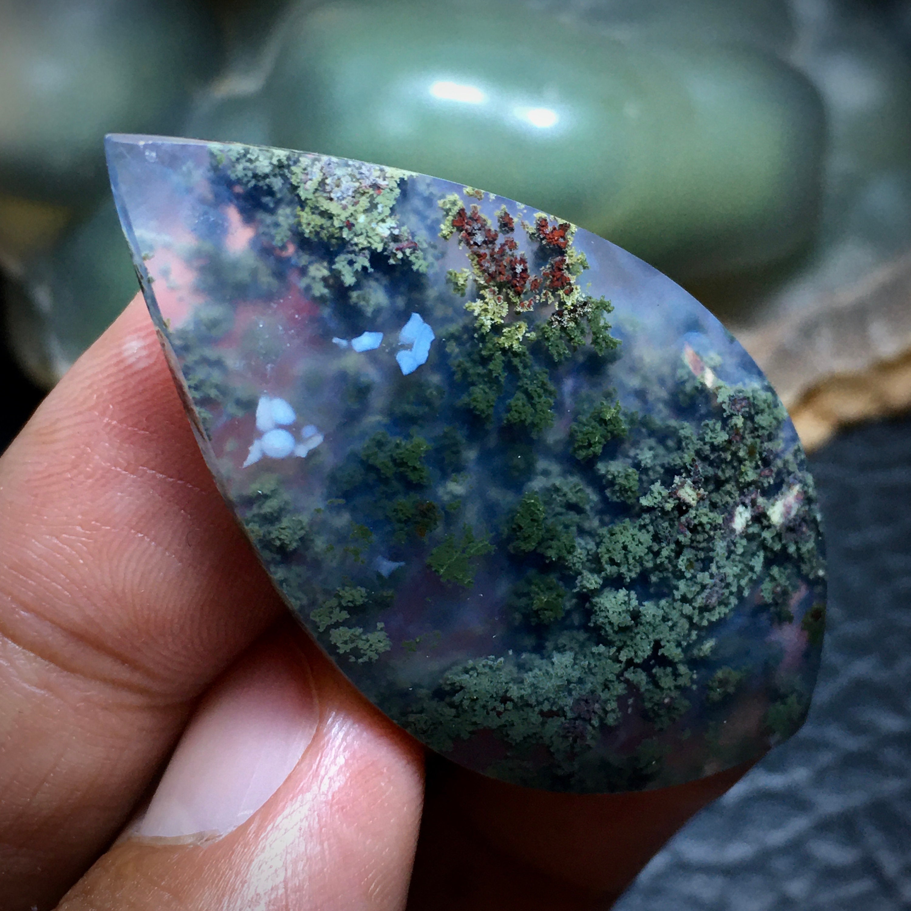 Scenic Moss Agate Cabochon - Etsy UK