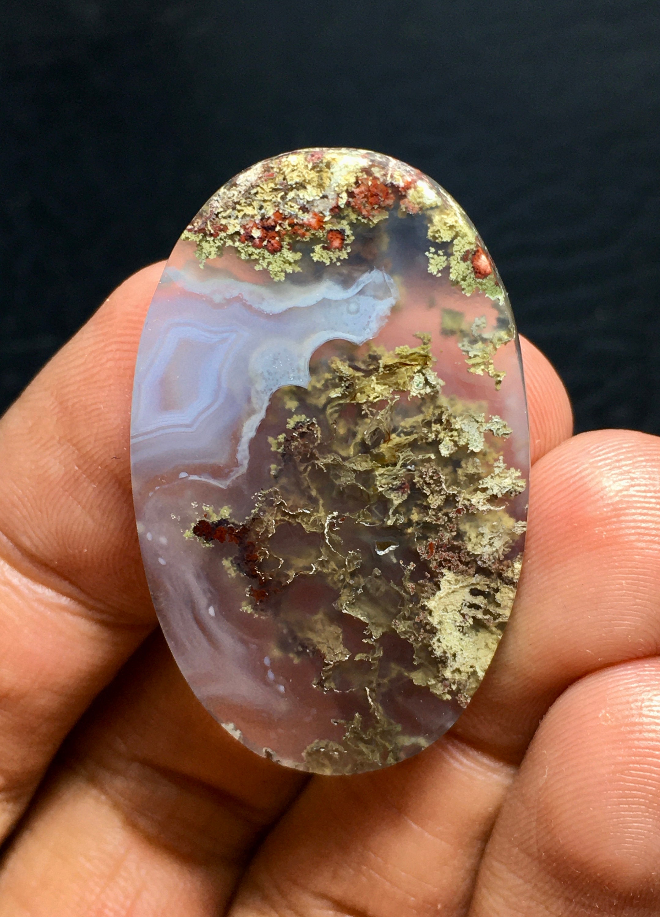 Scenic Moss Agate Cabochon Jewelry & Beauty Jewelry Making & Beading ...