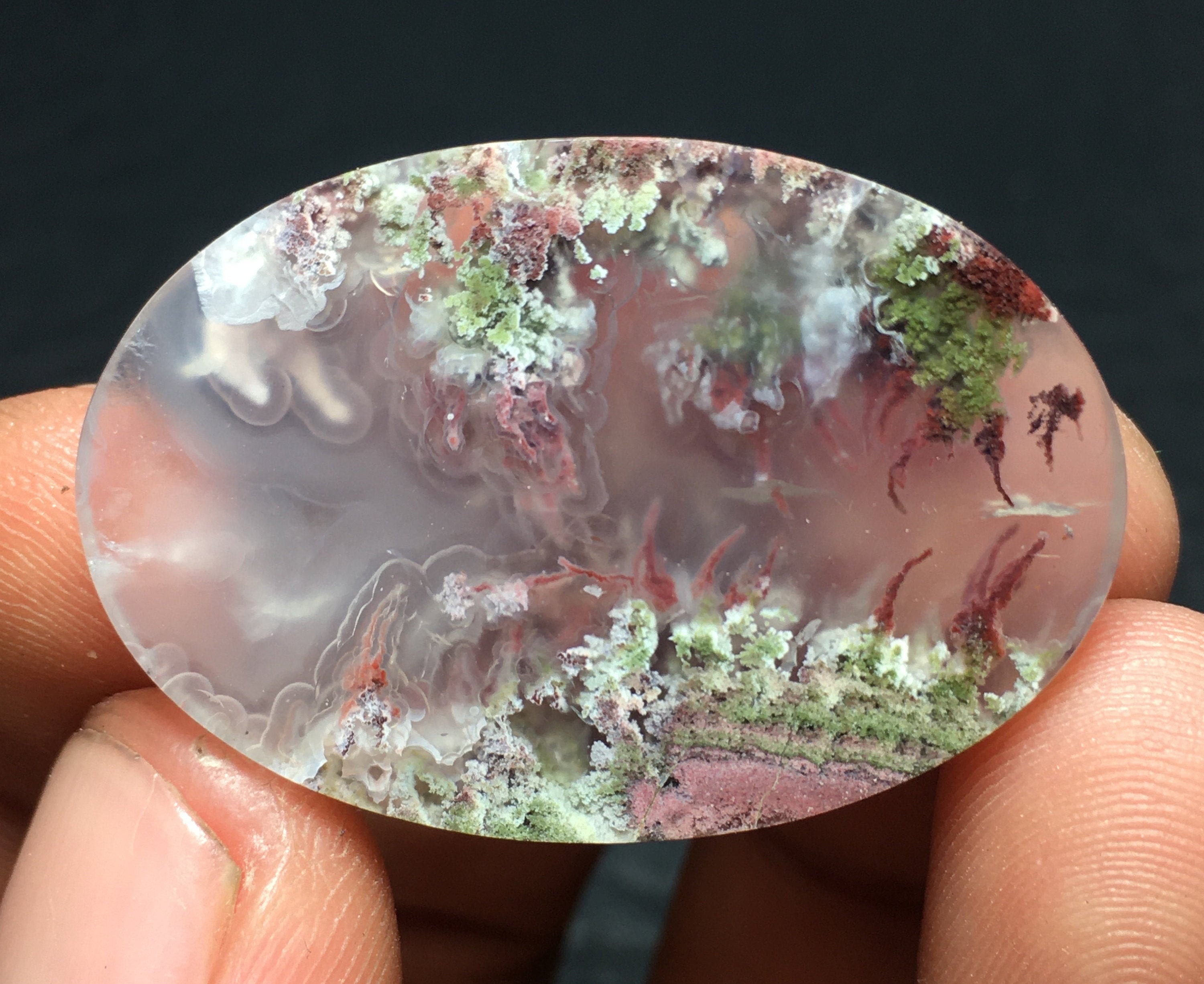 Scenic Moss Agate Cabochon Flat Back Jewelry & Beauty Jewelry Making ...