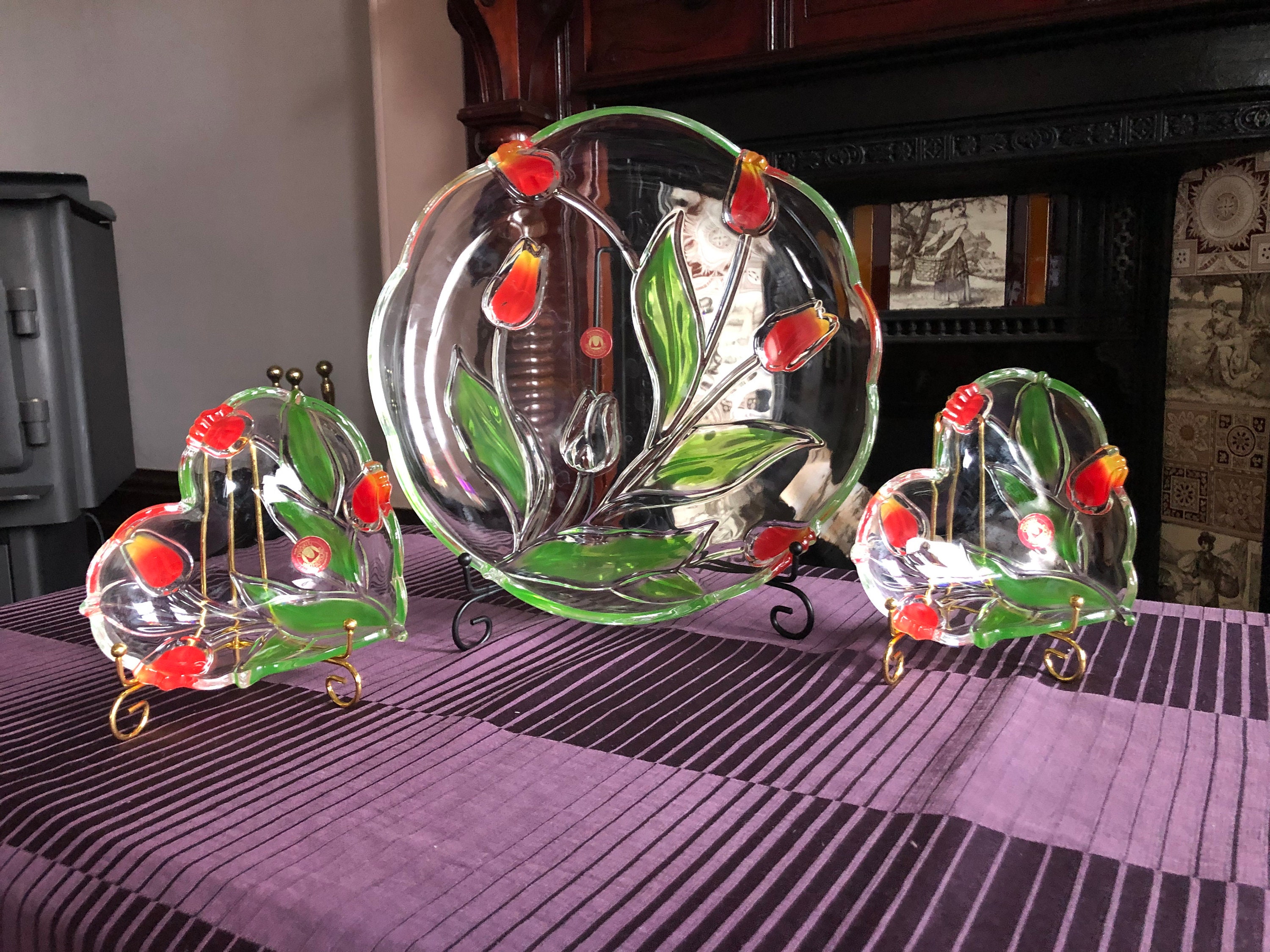 Glass Platter Transparent Glass Platters Original Waltherglas Platters ...
